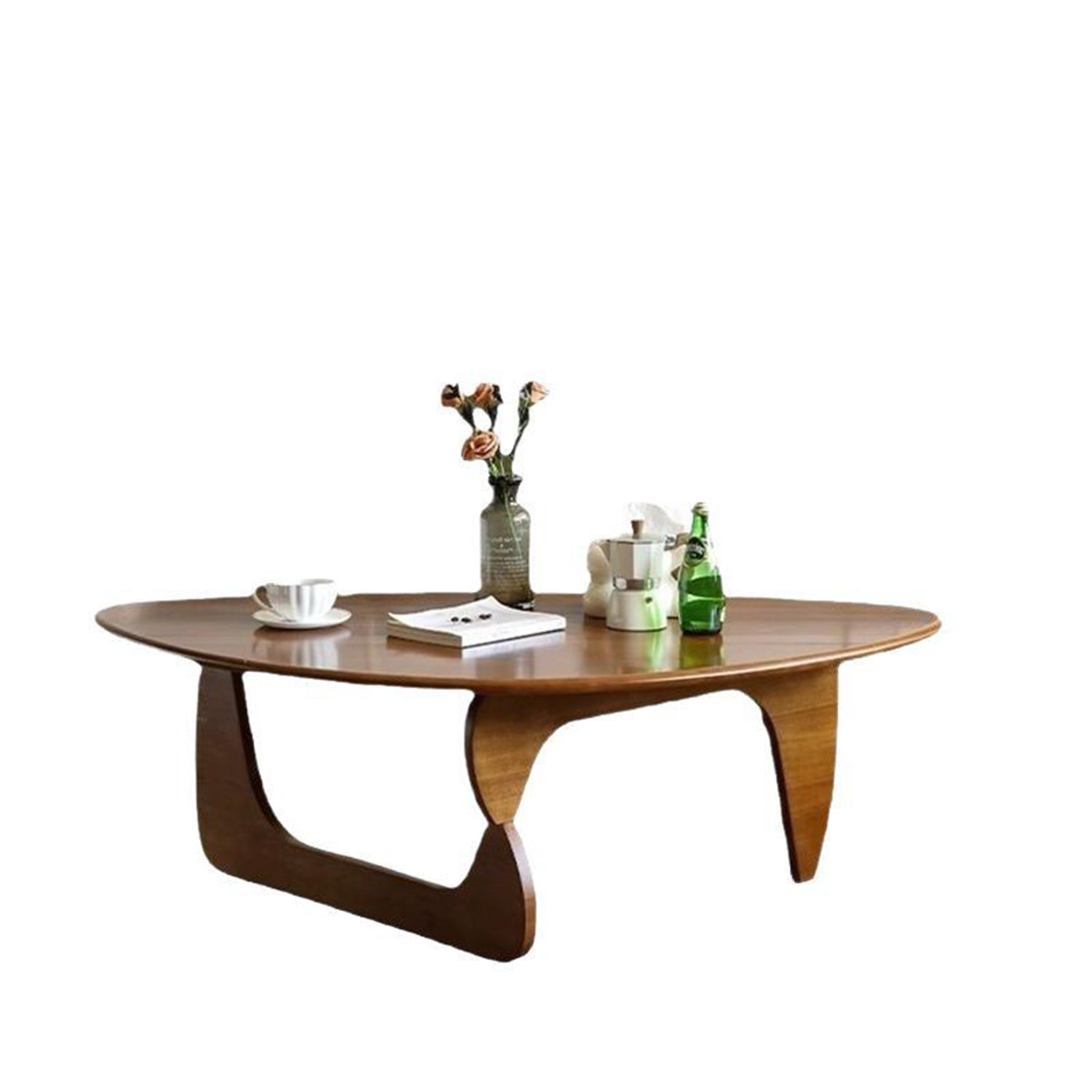 George Oliver 43.3" Solid Wood Triangular Modern Coffee Table | Wayfair